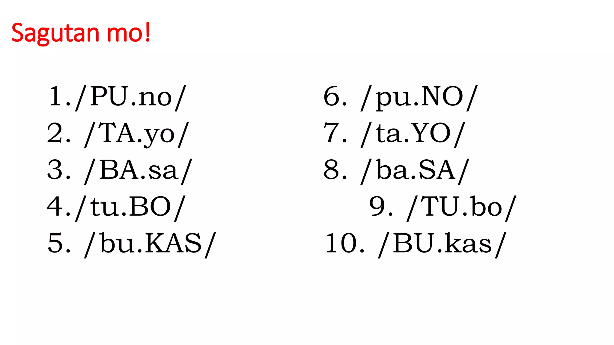 Ponemang suprasegmental | PPTX