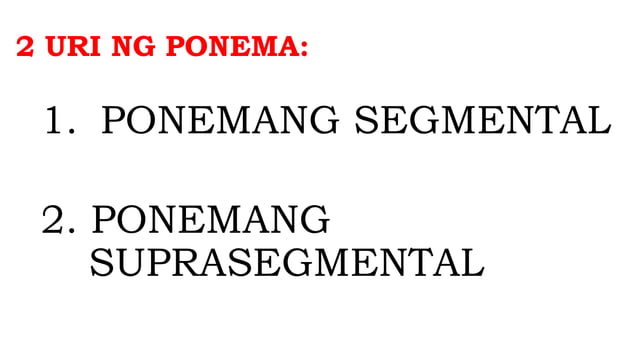 Ponemang suprasegmental | PPTX