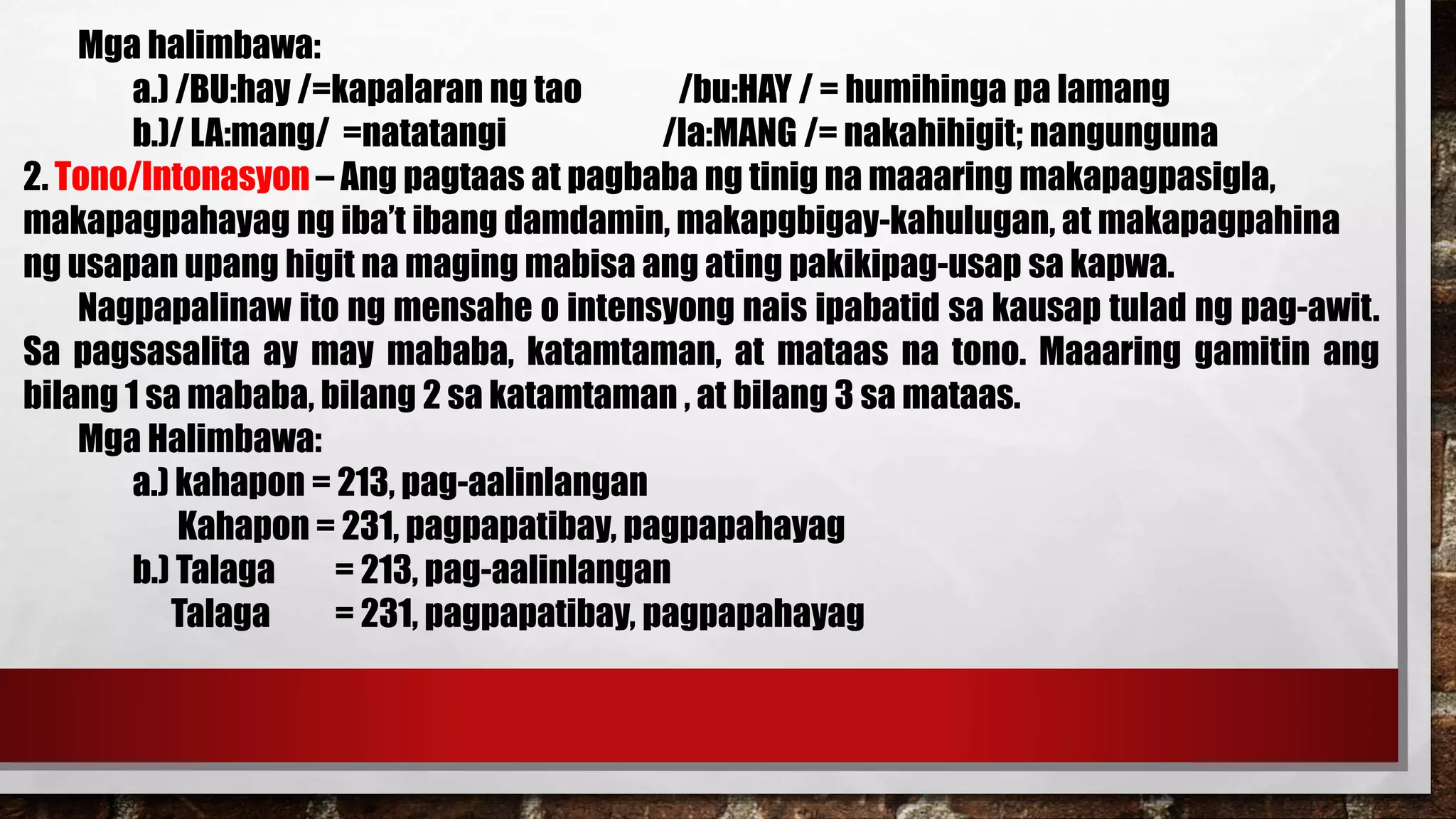 Ponemang Suprasegmental, Gr.9-Powerpoint Presentation | PPTX
