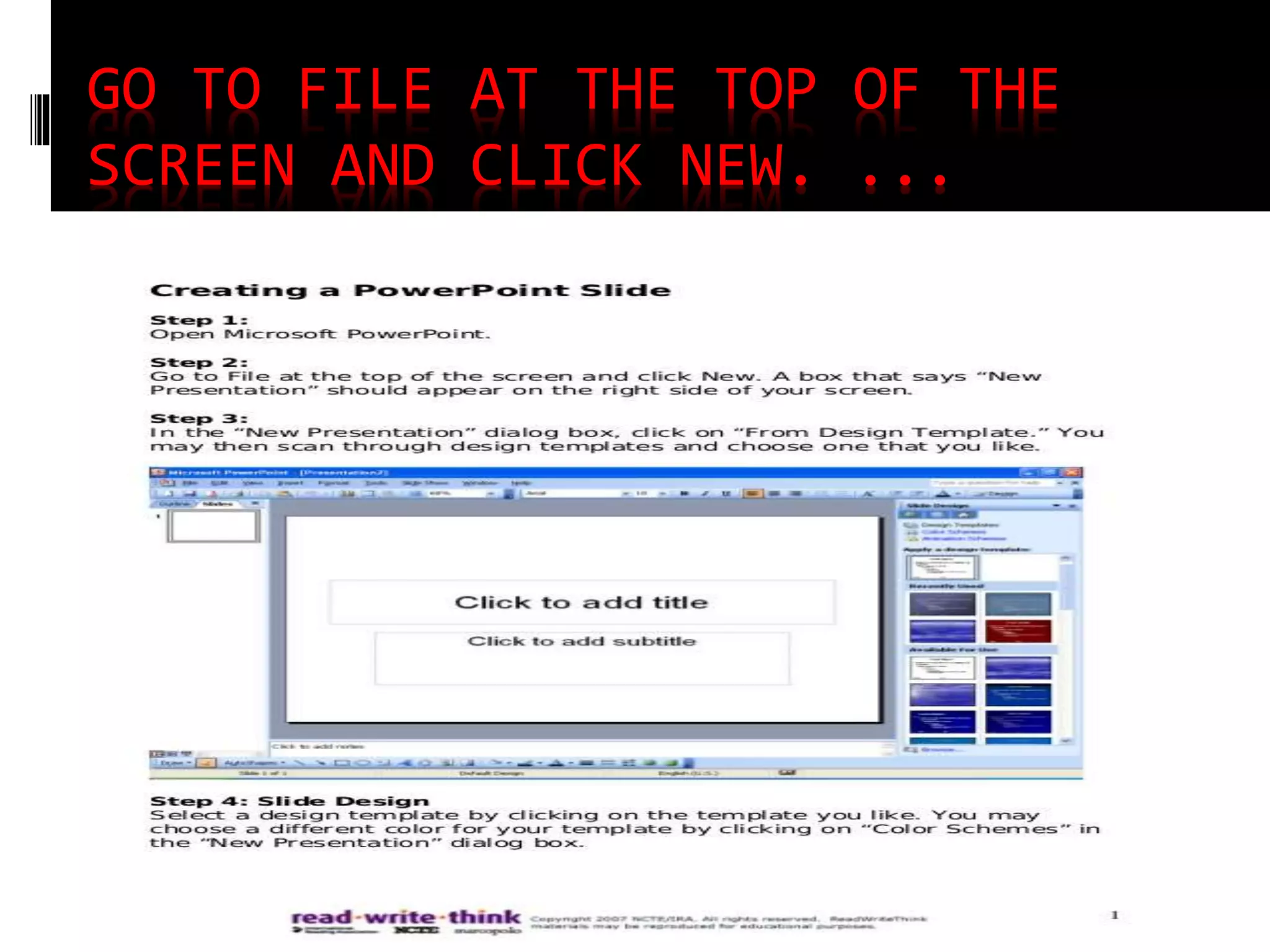 How to create an PowerPoint presentation | PPTX