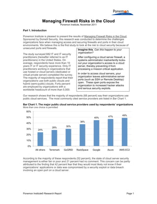 Ponemon cloud security study | PDF