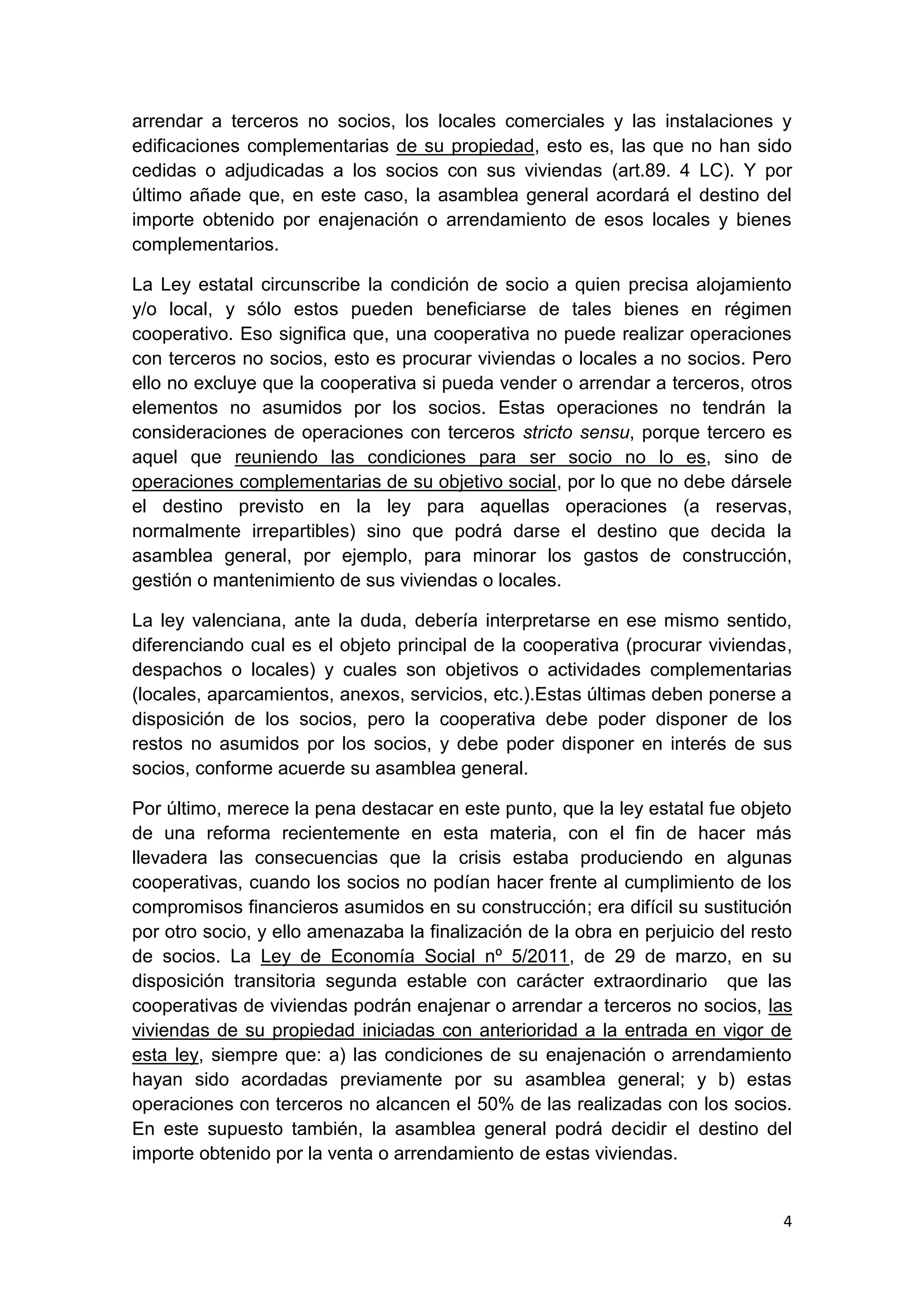 Marco Jurídico del Cooperativismo de Viviendas | PDF