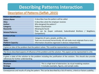 Patterns of Interaction Description Including Aspects of Constraints | PPT
