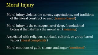Introduction to Moral Injury, Theory & Practice | PDF