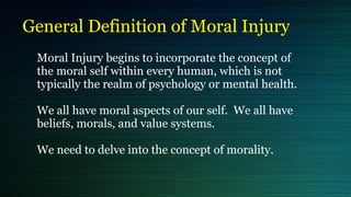 Introduction to Moral Injury, Theory & Practice | PDF