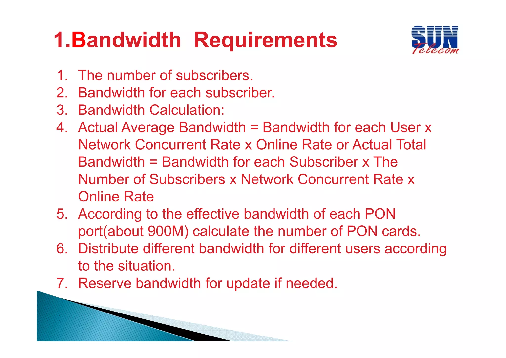PON design considerations for FTTH FTTx | PDF