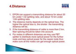 PON design considerations for FTTH FTTx | PDF