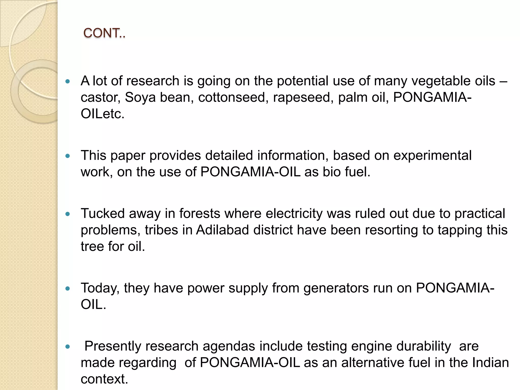 Pongamia power point | PPTX