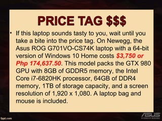 Advertising ASUS Gaing Laptop | PPT