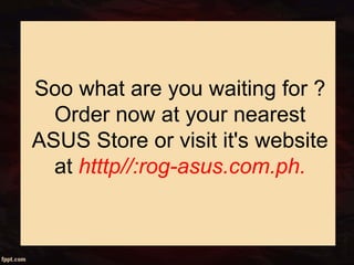 Advertising ASUS Gaing Laptop | PPT