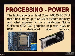 Advertising ASUS Gaing Laptop | PPT