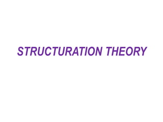 Structuration Theory Powerpoint
