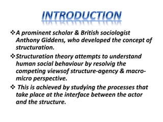 structuration theory | PPTX