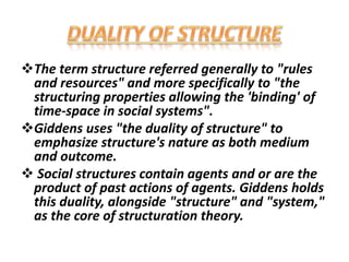 structuration theory | PPTX