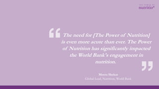 The Power of Nutrition 2020 Progress Report: Jul-Dec 2020 | PPT