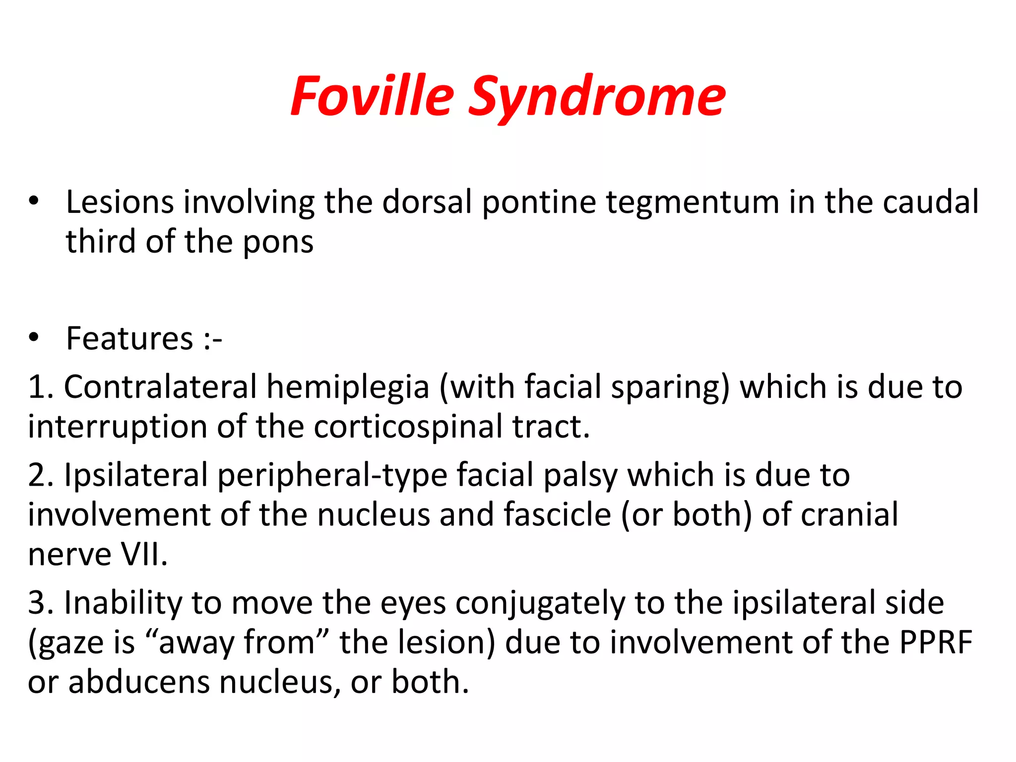 Pons anatomy and syndromes | PPTX