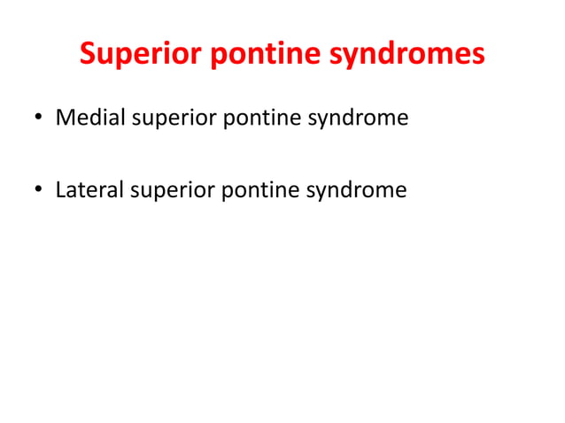 Pons anatomy and syndromes | PPTX | Death, Injury, or Military Conflict ...