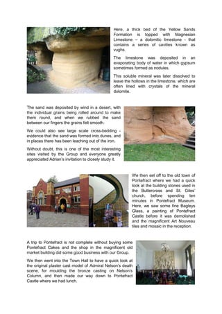 A Geology Field trip in Pontefract | PDF