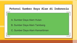 Pontesi sumber daya alam di Indonesia .pptx