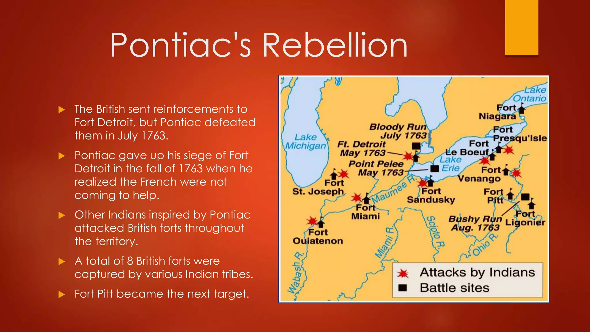 Pontiac's Rebellion and Proclamation of 1763 | PPTX