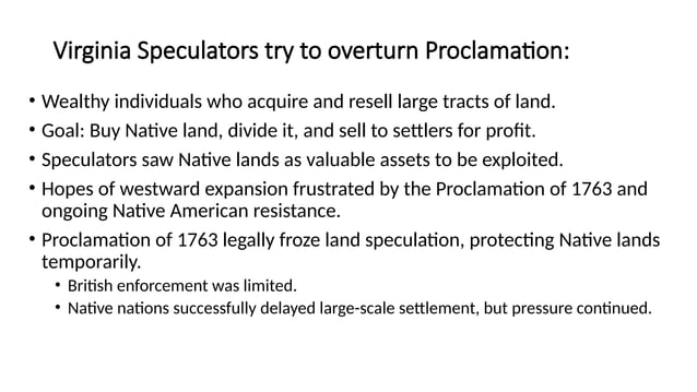 Pontiac's War, Proclamation Line, and Revolution | PPTX | Death, Injury ...