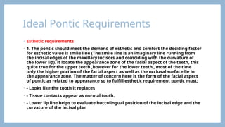 pontic in making teeth for dental practices | PPTX