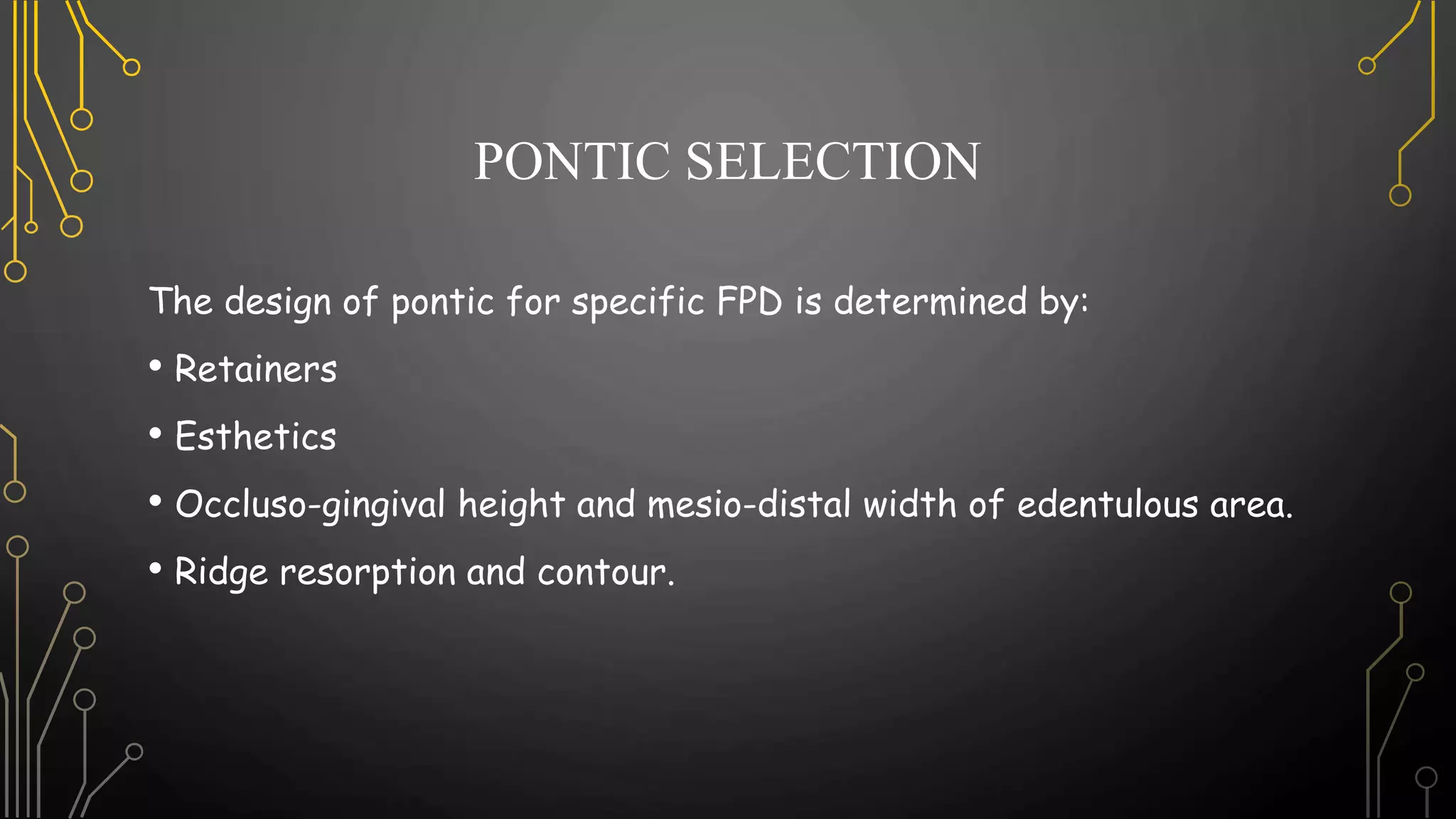 Pontics in Fixed Partial Denture | PPTX