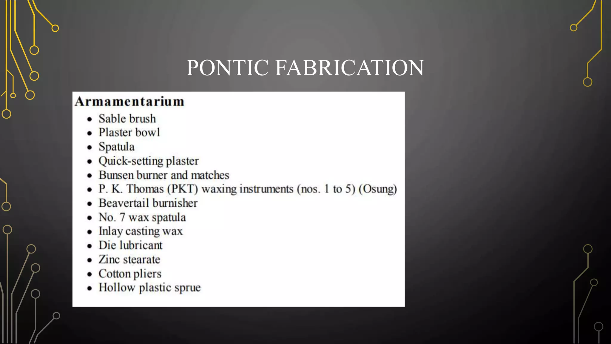 Pontics in Fixed Partial Denture | PPTX