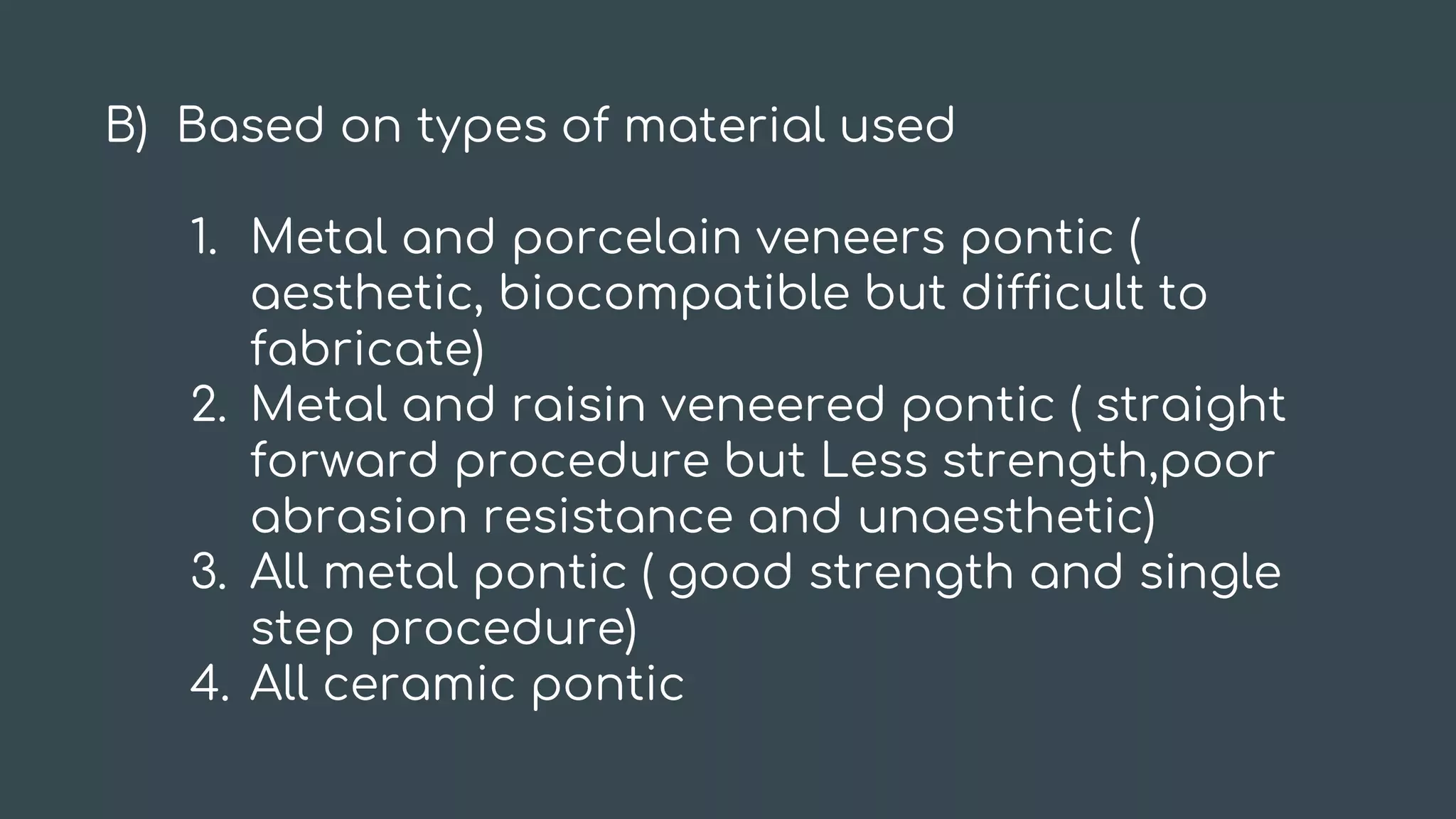 Pontics in fpd by Dr. Khirabdhi T Mishra | PPTX