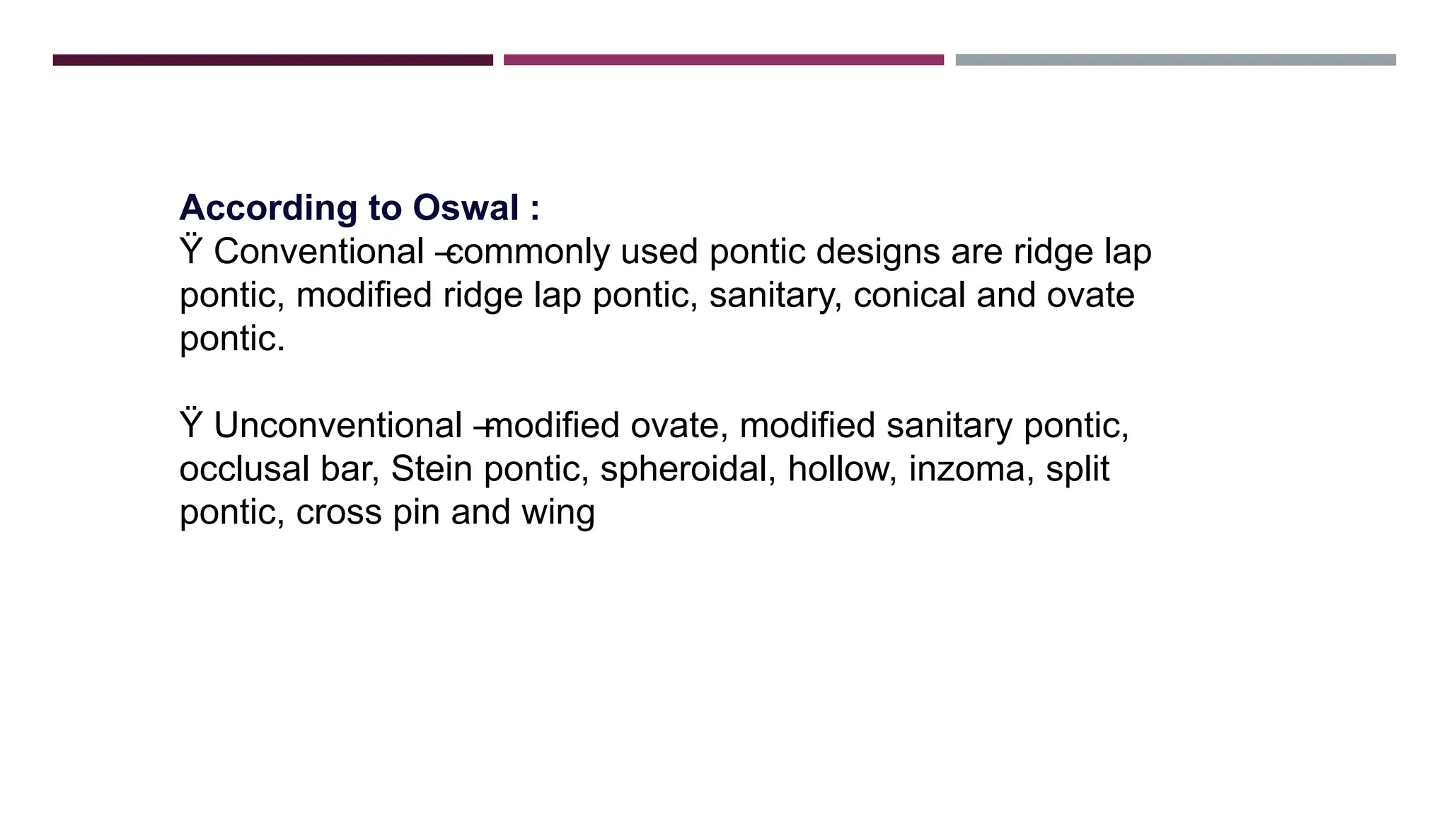 PONTICS IN Fixed partial denture - Prodthodontics.pptx
