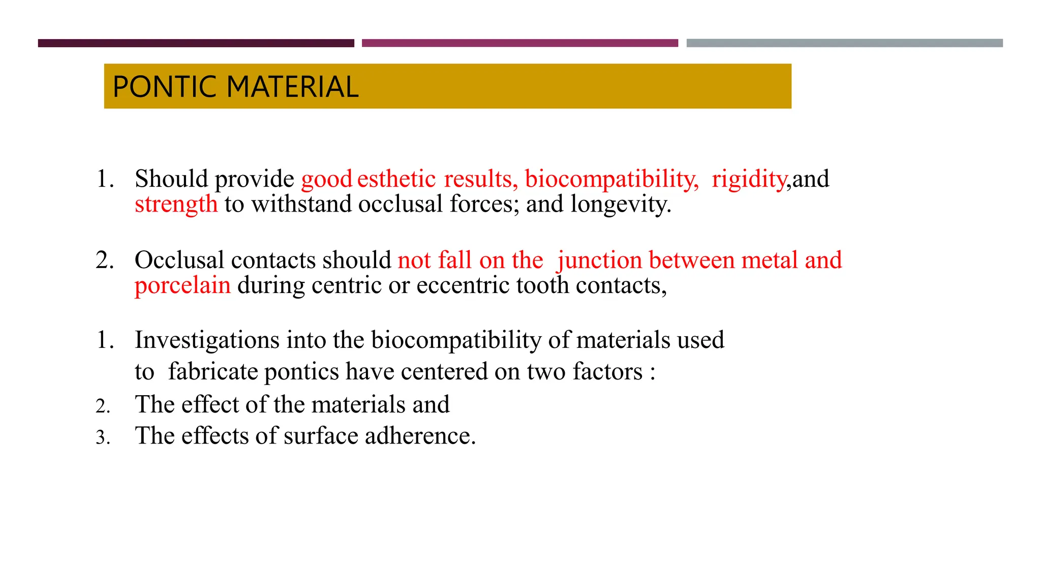PONTICS IN Fixed partial denture - Prodthodontics.pptx