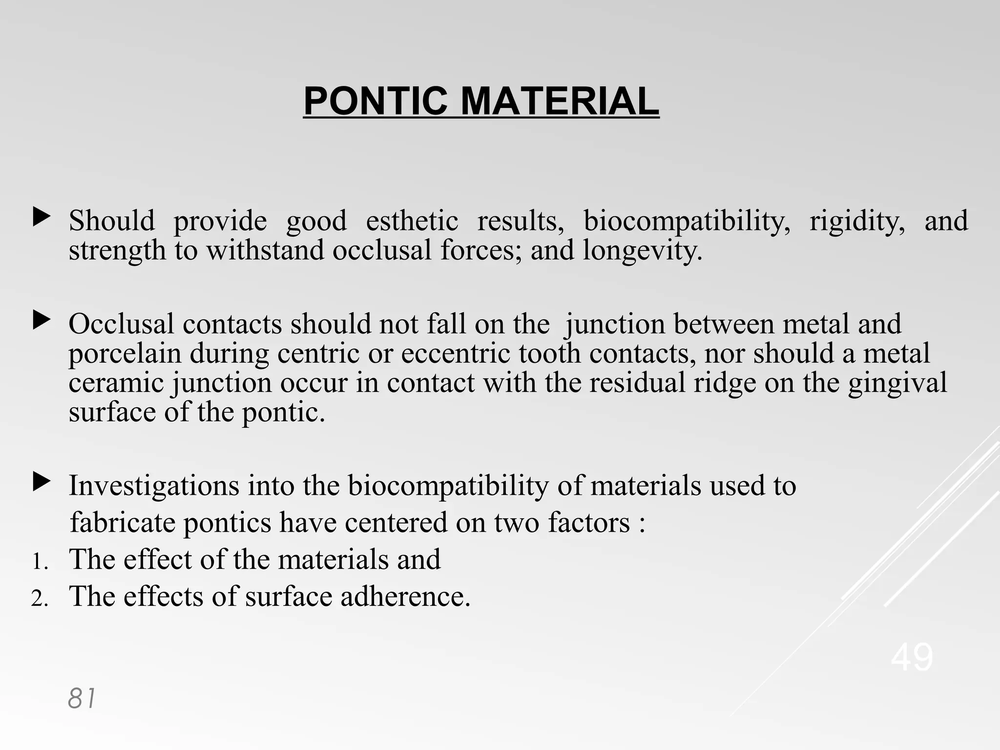 Pontics in Fixed Partial Dentures | PPT