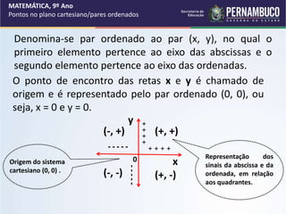 Pontos no plano cartesiano pares ordenados.ppt