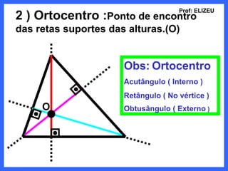 Pontos notáveis no triângulo | PPT