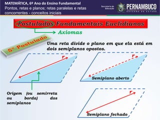 Pontos, retas e planos | PPTX