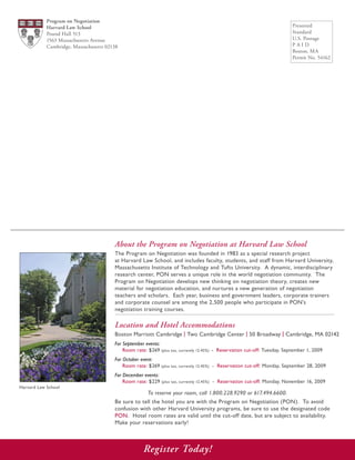 Harvard Negotiation Training | PDF