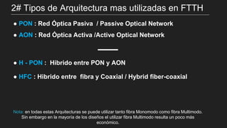 Redes FTTH, tecnologia PON y AON | PPTX