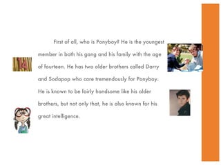 Ponyboy Analysis In Powerpoint | PPT