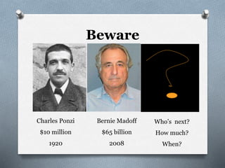 Ponzi schemes | PPTX