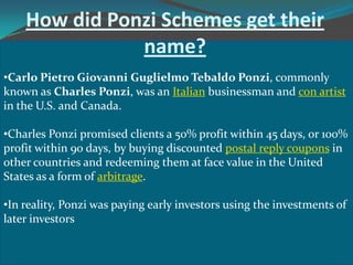 Ponzi schemes | PPT