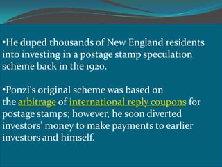 Ponzi schemes | PPT