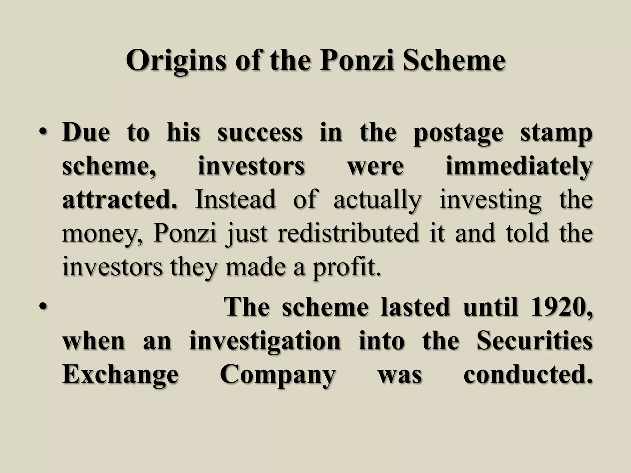 Ponzi Schemes | PPTX
