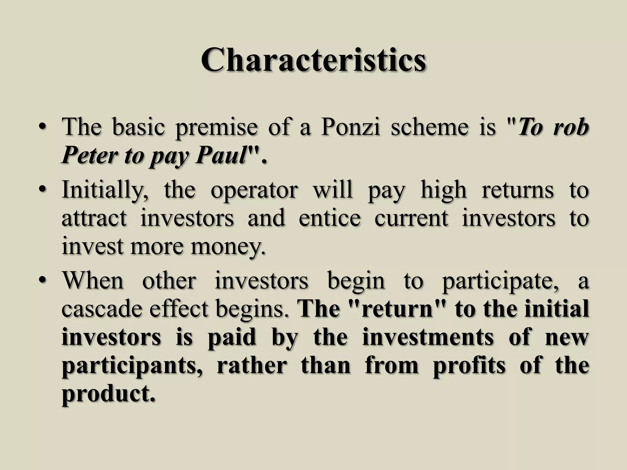 Ponzi Schemes | PPTX
