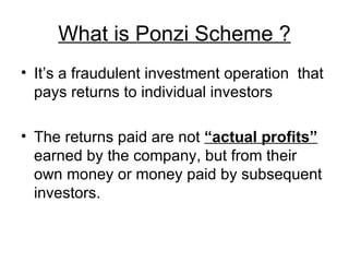 Ponzi schems | PPT