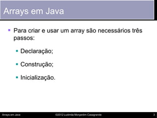 POO - 13 - Arrays em Java | PPT