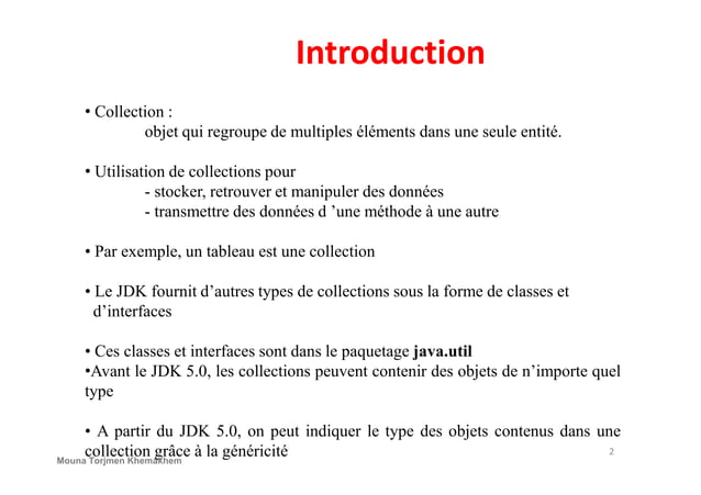 POO Java Chapitre 3 Collections | PPT
