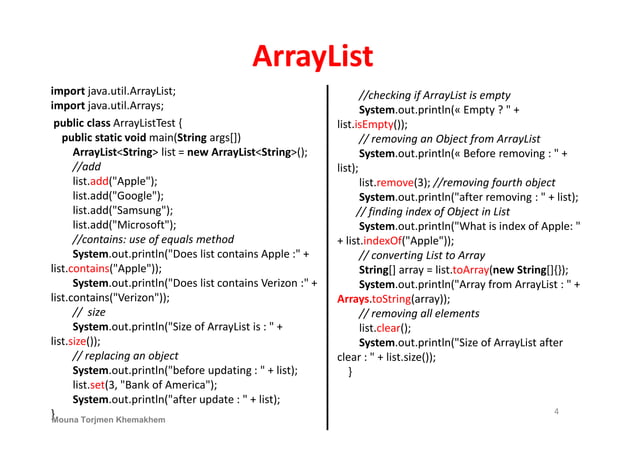 POO Java Chapitre 3 Collections | PPT