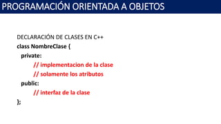 Programacion Orientada a Objetos - Unidad 2 clases y objetos | PPTX