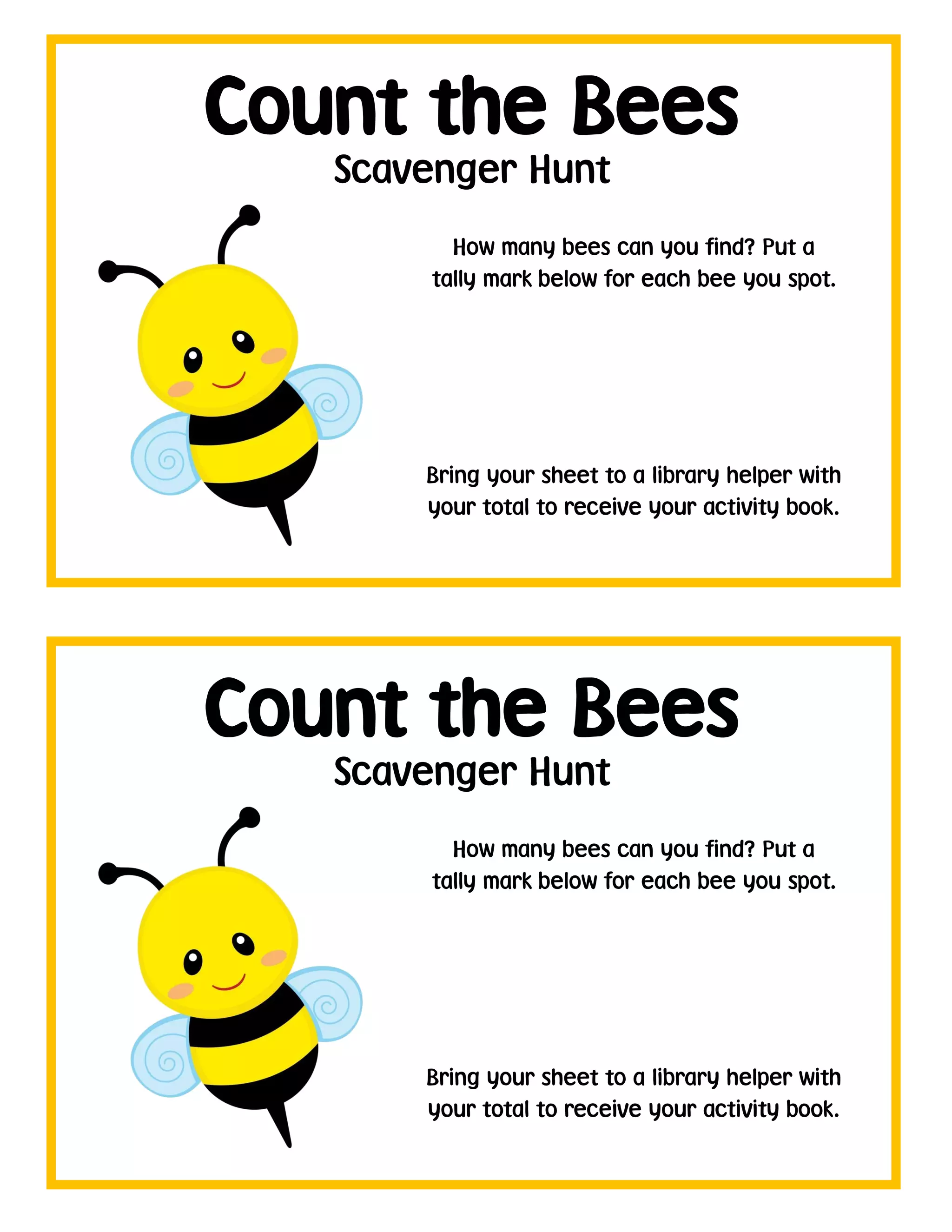Count Bees on a Scavenger Hunt | PDF