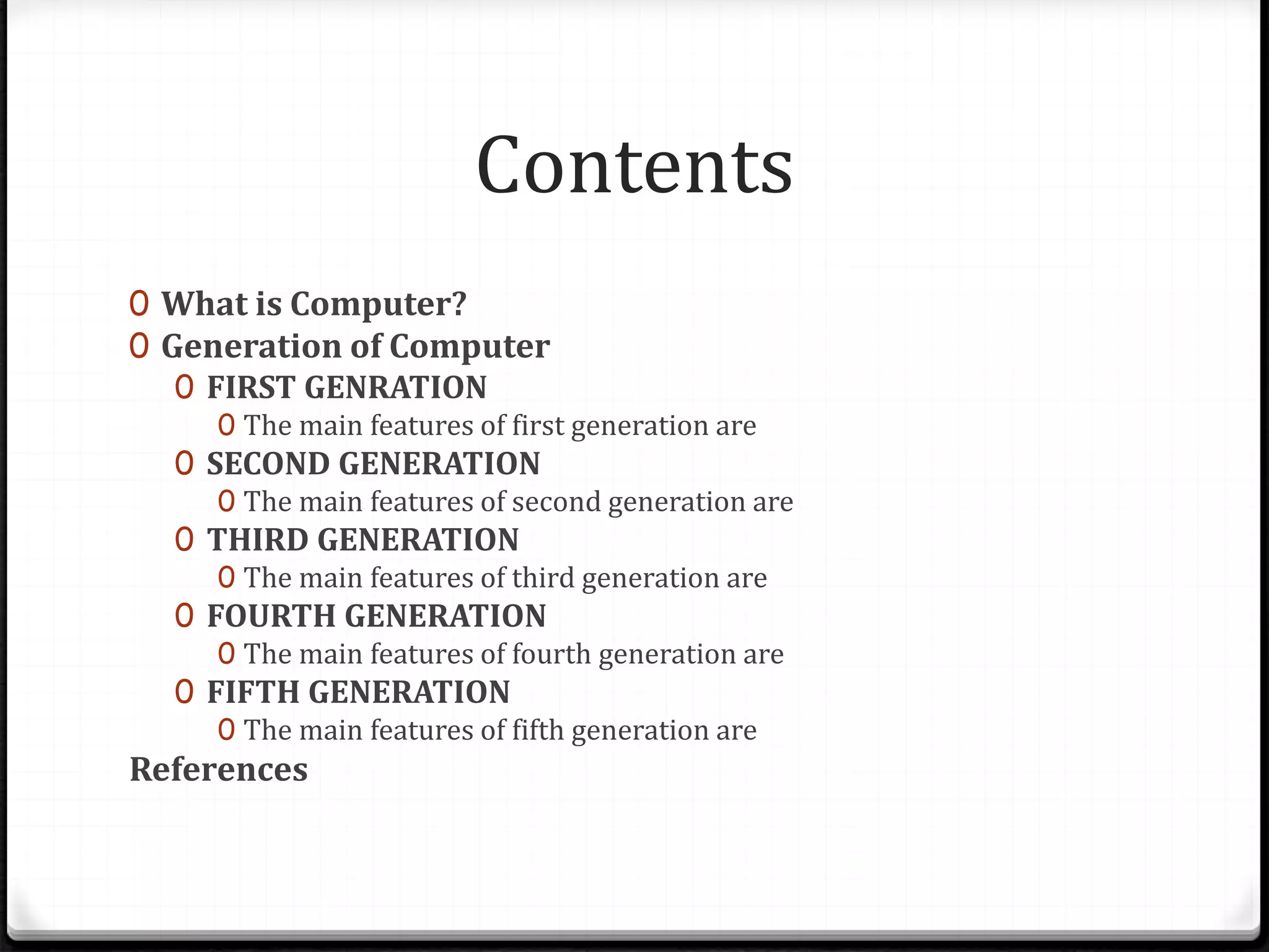 Computer Generations | PPTX
